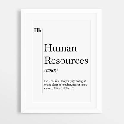 Human Resources White Motivational Framed Poster for Home and Office ...