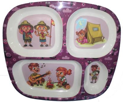 SEMI-CIRCLE scout children Print Sectioned Plate Price in India - Buy ...