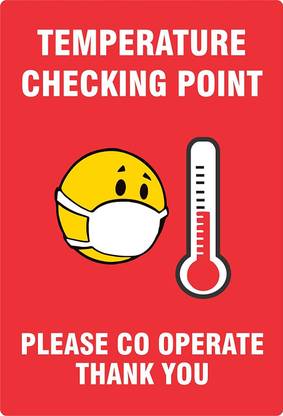 Signkart Temperature Checking Point Emergency Sign Price in India - Buy ...