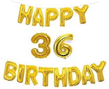 Flipkart.com | Crozier Solid Happy Birthday Foil Balloons Banner For ...