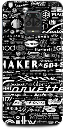 INDICRAFT Back Cover for Redmi Note 9 Pro Max LOGOS, BLACK, WHAIT ...