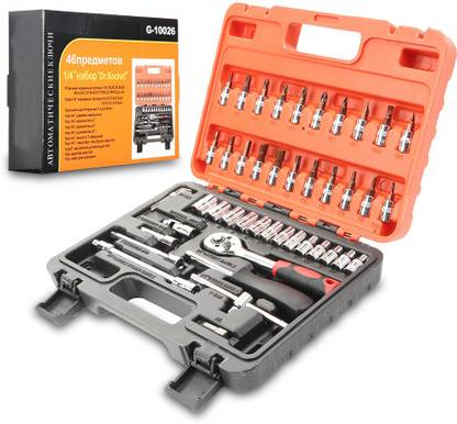 Digital Craft 46pc Socket Ratchet Car Repair Tool Wrench Set Head ...