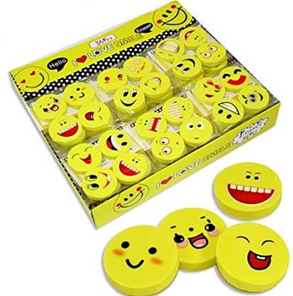 Flipkart.com | Party Propz Set Of 36 Pieces Emoji Smiley Face Erasers ...