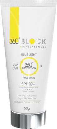 360 Block Sunscreen - SPF 50 PA+++ SPF 50+ Gel - Price in India, Buy ...