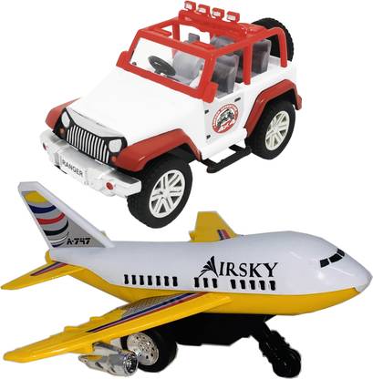 Miniature Mart Kids Small Size Pull Back & Go Mini Adventure Jeep + Air ...