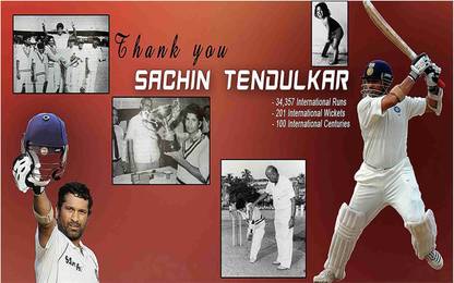 Sachin Tendulkar Wall Poster For Room With Gloss Lamination M7 Paper ...