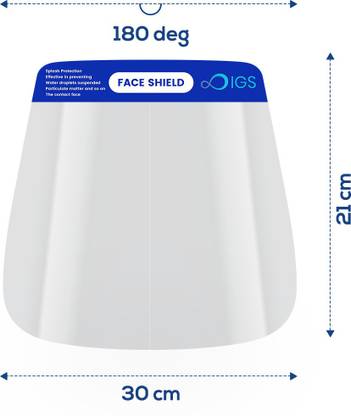 IGS Face shield Pack of 20 I Shield Face Mask High-Quality Adjustable ...
