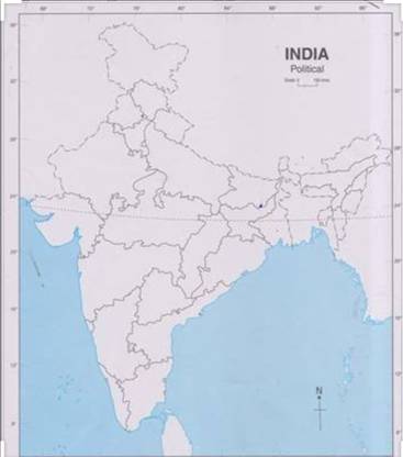 India Political Map(100 sheet) Paper Print - Educational posters in ...