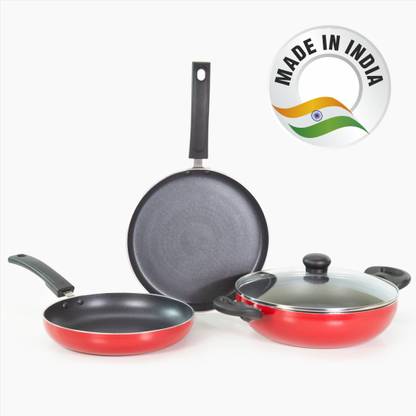 Butterfly Rapid Omni Tawa,Kadai & Fry Pan / Rapid kitchen combo pack 3 ...