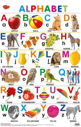 Alphabet Hard Laminated Educational Chart | By Sawan (Hardcover, Manoj ...