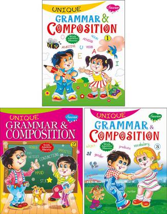 Set Of 3 English Grammar Books | Unique Grammar & Composition–1, 2 & 3 ...