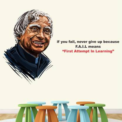 Decor hubb 55 cm Apj-Abdul-Kalam-Fail-First Attempt in Learning-Office ...