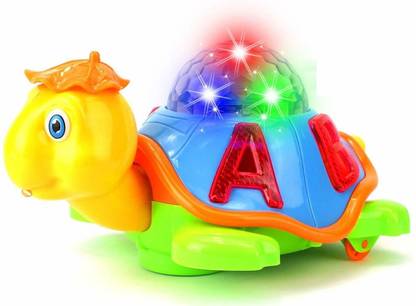 PEZYOX Musical Toy for Kids Happy Turtle Bump and Go Dancing Toy ...