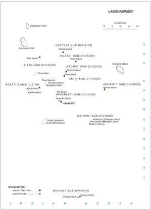 Lakshadweep Map Waterproof Vinyl Sticker Poster || (24X36 inches ...