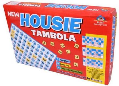 TEFARAH DECOR HOUSIE TAMBOLA WITH 48 REUSUABLE TICKETS, 1 TAMBOLA BOARD ...