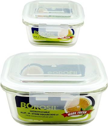BOROSIL Glass Grocery Container - 800 ml, 320 ml Price in India - Buy ...