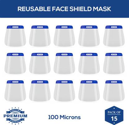 IGS Face shield Pack of 15 IGS Splash Proof Shield Face Mask High ...