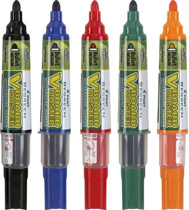 Flipkart.com | PILOT Whiteboard Markers, Bullet Point, 5-Pack, Assorted ...