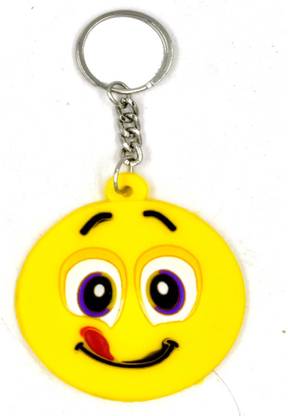 AFH Smiley Face Emoji Rubber Keychain Key Chain Price in India - Buy ...