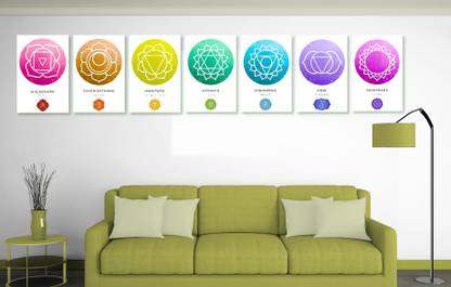 GOSIDDHI Chakra Meditation | 7 Yoga Chakras | Kundalini Chakras | Shat Chakras Wall Stickers for ...