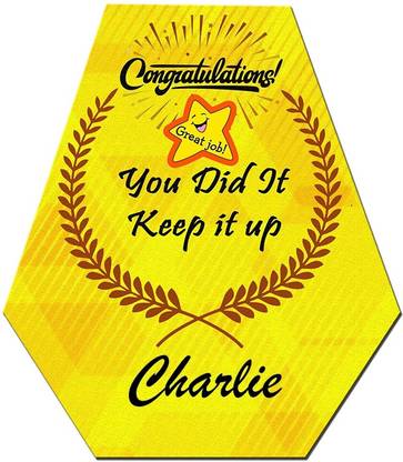 Midas Craft Congratulations Charlie ….12 Gift Well Done Quote Greeting ...