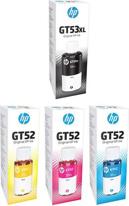 INT HP Ink Bottle Black & Color (GT 53XL Black GT 52 C/M/Y) Combo Set ...