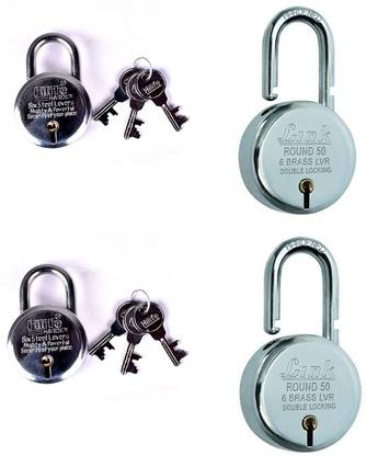 Link Lock Links and Hi-life Round Double Locking Padlock (50 mm) - Pack ...