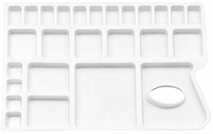 KHYATI Big Rectangle Shape Plastic Painting Plate with 26 Paint Wells ...