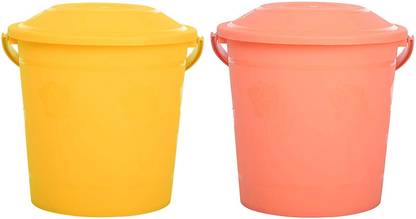 MIJHA 20 Liters 2 Storage Buckets with 2 Lids 20 LITRE 2 BUCKET WITH 2 ...