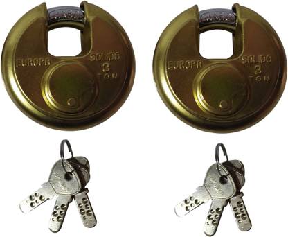 Europa P370 3 Ton Combo Pack Disc Lock for Rolling Shutters Padlock ...