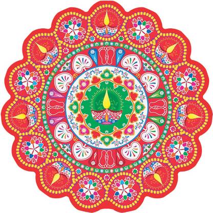 god & god's 41 cm Rangoli Floor Sticker 802 Self Adhesive Sticker Price ...
