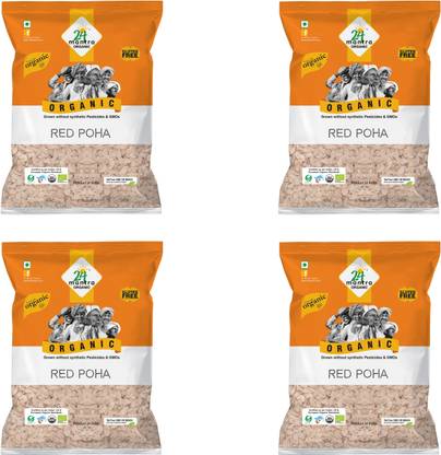 24 mantra ORGANIC Red Poha Pack of 4 Red Poha Price in India - Buy 24 ...