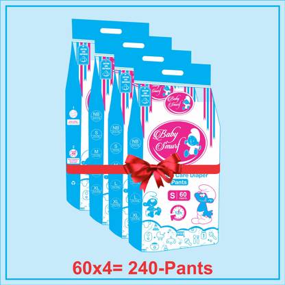Baby Smurf Baby's Premium Diaper Pants - S - Buy 240 Baby Smurf Pant ...