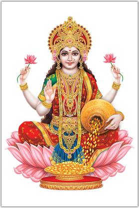 Lord Laxmi Wall Poster | Lord Laxmi HD Poster for room decor ...