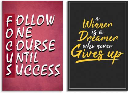 Motivational - Inspirational Quotes Posters Winner Is Dreamer & Follow ...