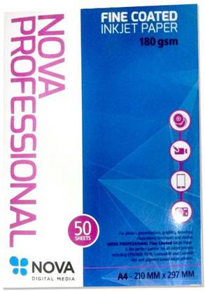 Flipkart.com | NOVA 180 GSM 50 SHEET GLOSSY A4 180 gsm A4 paper - A4 paper