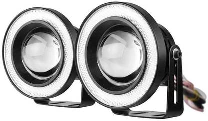 PRTEK 2Pcs 3.5" 12V 30W COB LED Fog Light Projector Car White Angel ...