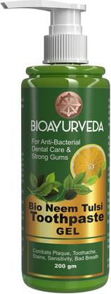 BIOAYURVEDA Bio Neem Tulsi Toothpaste Gel | Ayurvedic Gel for Complete ...