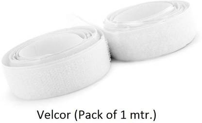 Aapal Collection White Velcro Tape ( Pack of 1 mtr.) Sew-on Velcro ...