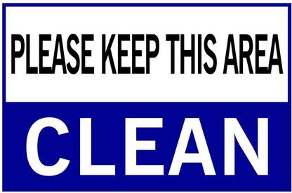 JM Brand Please Keep This Area Clean Sign Board Emergency Sign Price in ...