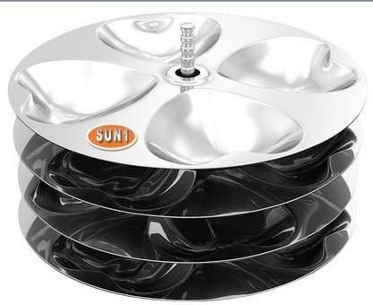 sun1 SUN1-Heart Shape Idli Stand-4 plates(16-idlis) Standard Idli Maker ...