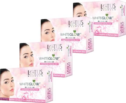 LOTUS Herbals WhiteGlow Insta Glow Fairness Facial Kit ( Pack of 4 ...