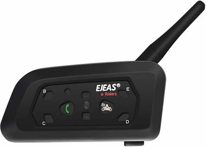 EJEAS V6 Bluetooth Helmet Intercom for 6 Riders (Single Unit) Smart ...