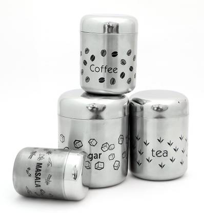 CSM Steel Tea Coffee & Sugar Container - 500 ml Price in India - Buy ...
