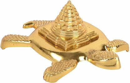 DEVAMA THE DIVINE Laxmi Yantra Kachuaa Metal Golden Colored Turtle with ...