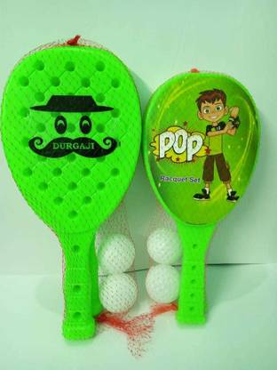 Durga ji Badminton Plastic Racquet Ball Toy for Kids - COMBO Green ...