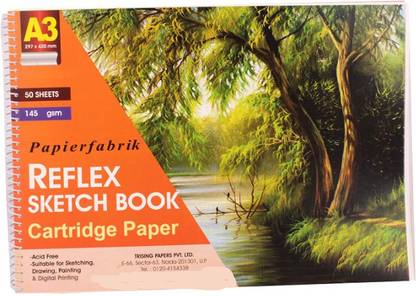 Flipkart.com | KLAAUS 0 Reflex Sketch Book Cartridge Paper A3 ...