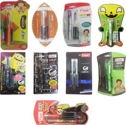 FLAIR 1 FLAIR INKY DOODLE LIQUID FOUNTAIN PEN + 1 FLAIR INKY NEON ...