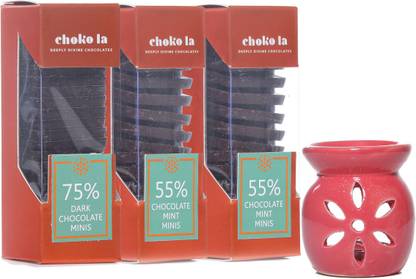 Choko La 75% Dark Mini Chocolate (TR) and 2 Packs Mint Mini Chocolate ...