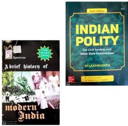 Indian Polity + A Brief History Of Modern India: Buy Indian Polity + A ...